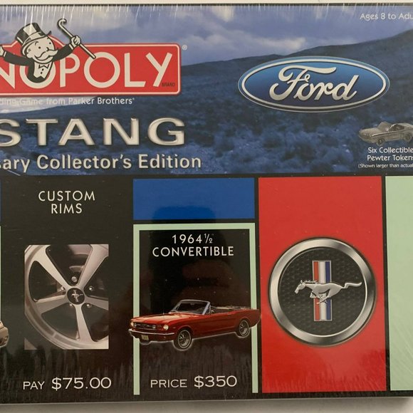 Hasbro | Games | Vintage Monopoly Ford Mustang 4th Anniversary ...